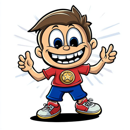 Humorous caricature of a medal with exaggerated human characteristics ...