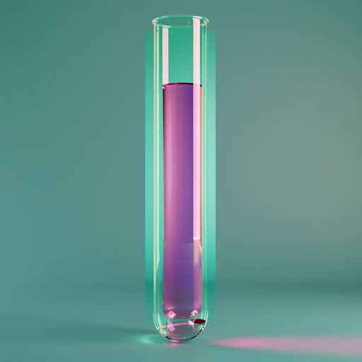 Realistic test tube illustration with flat random background – IMAGELLA