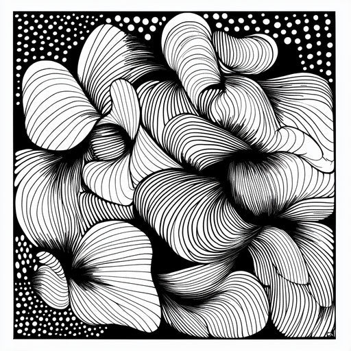 Modern abstract ornament with bold shapes in the style of Ruben Ireland ...