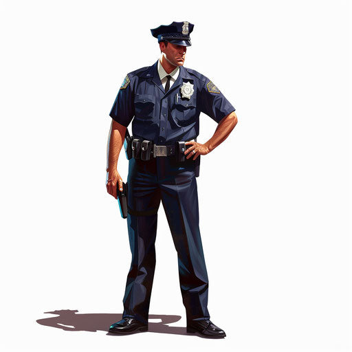 Photo realistic police illustration on white background – IMAGELLA