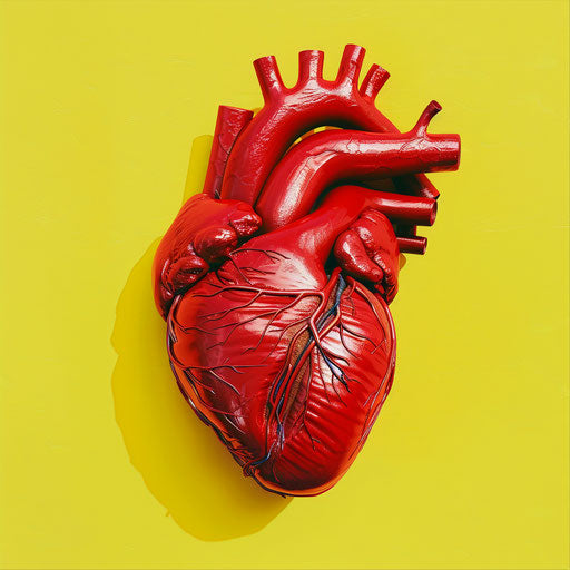 Human heart clipart on chartreuse background, surreal bright – IMAGELLA