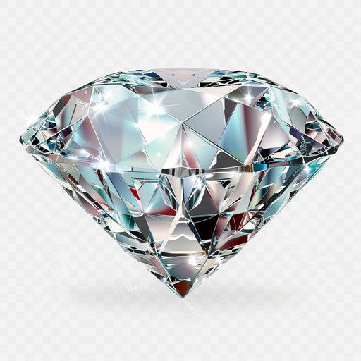 Realistic diamond illustration on white background – IMAGELLA