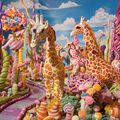 The candy land where giraffes are made of sweets – IMAGELLA