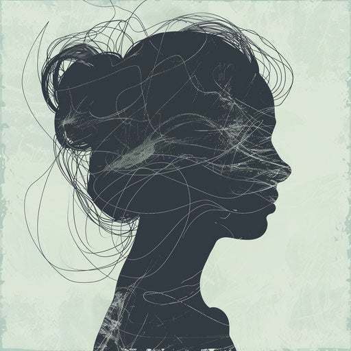 Female silhouette with random background, vintage filter – IMAGELLA