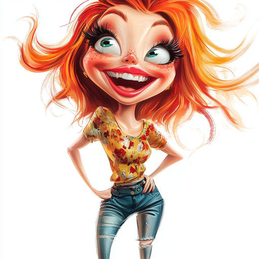 Caricatura humorística de una caricatura de bienvenida con características humanas, pestañas ...