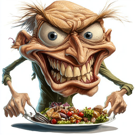 Caricatura humorística de un clipart de cena compartida con características humanas – IMAGELLA