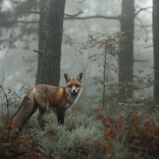 Red fox in a foggy forest, mystical and quiet – IMAGELLA