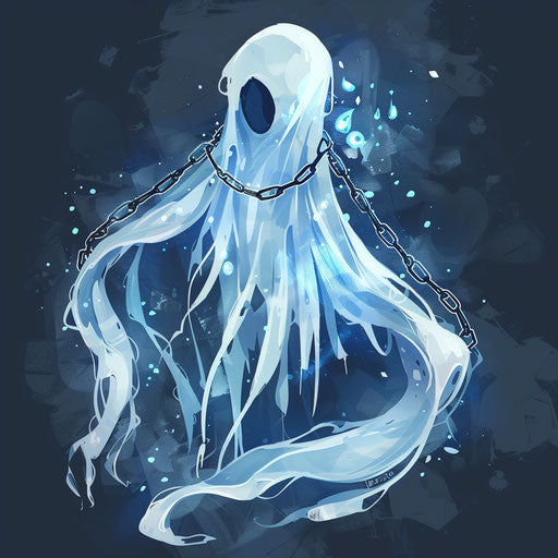 Haunted tattoo sketch of a chained ghost – IMAGELLA