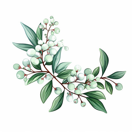 Mistletoe illustration in Pastel Colors Art style – IMAGELLA