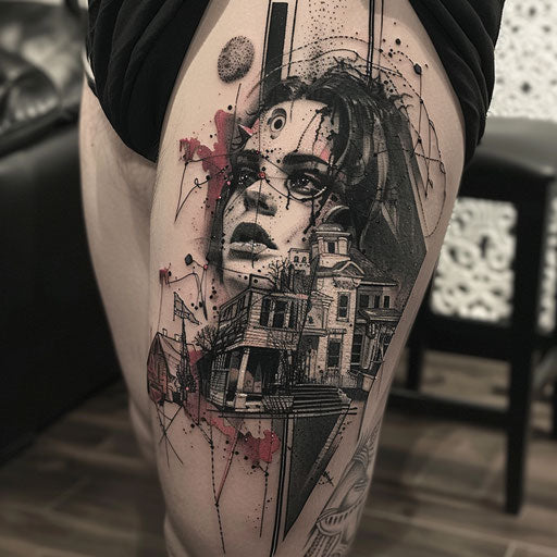 Victorian horror patchwork tattoo in David Palumbo style – IMAGELLA