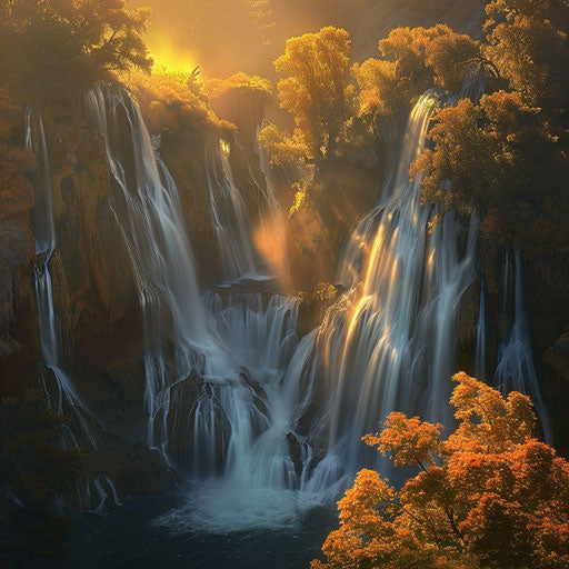 Fiery Falls, California, dramatic evening light – IMAGELLA