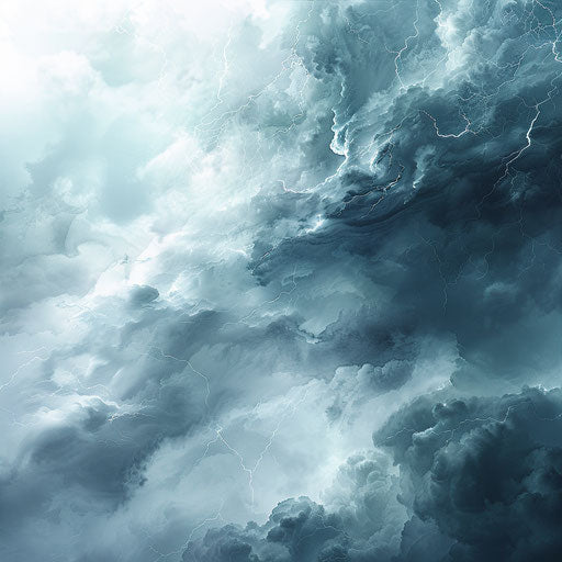 Realistic storm illustration with flat white background, modern design ...