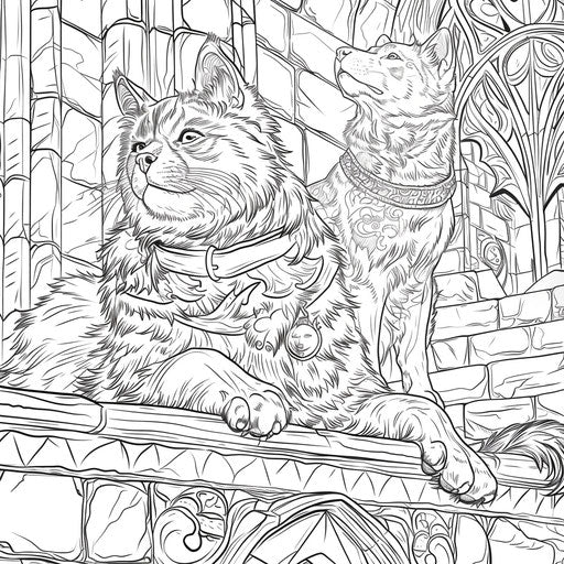 Dramatic cat and dog in heroic pose – IMAGELLA