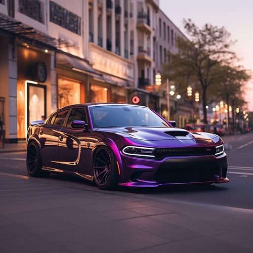 Seductive fast purple car – IMAGELLA
