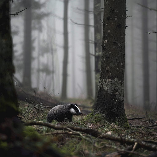 Badger in a foggy forest, mystical and quiet – IMAGELLA