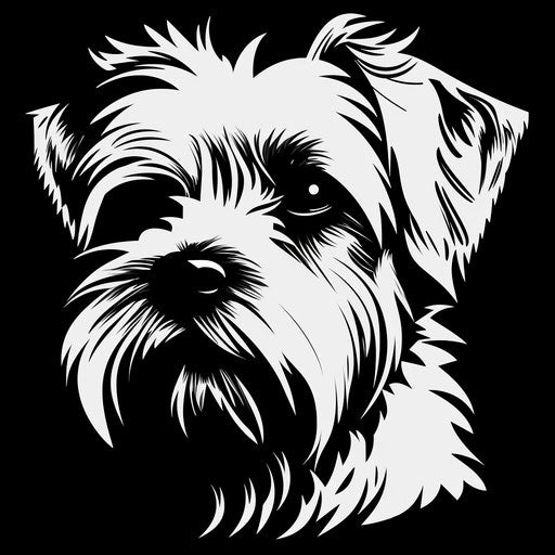 Black and white dog silhouette, George Lucas style – IMAGELLA