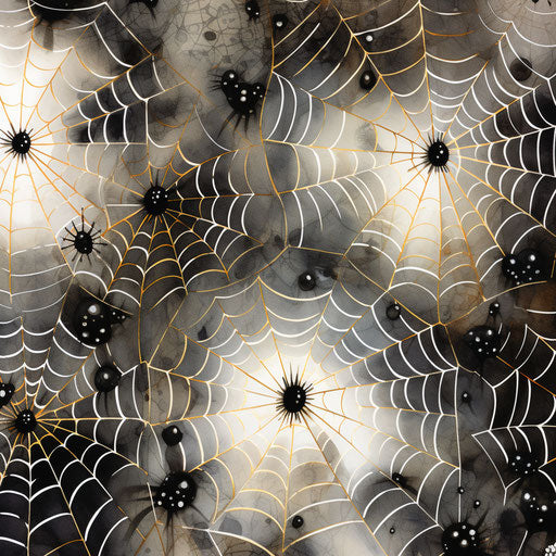 Spider webs and spiders, watercolor style, hidden details – IMAGELLA