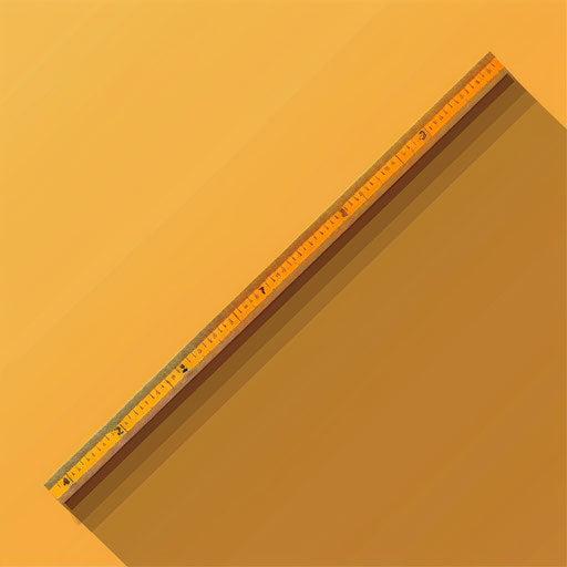 Realistic ruler clipart on a sunset orange background – IMAGELLA