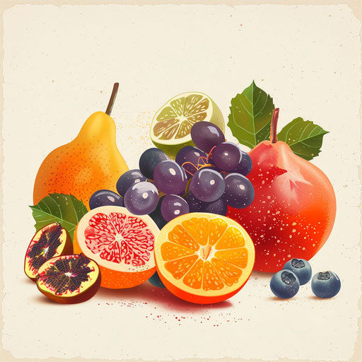 Photo realistic quality fruit clipart on a flat beige background – IMAGELLA