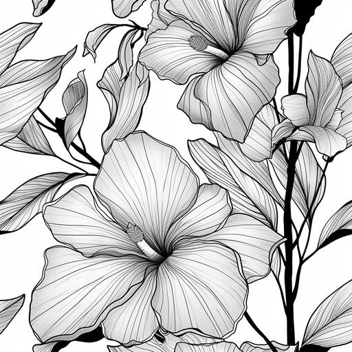 Detailed botanical illustration in the style of Ruben Ireland, coloring ...