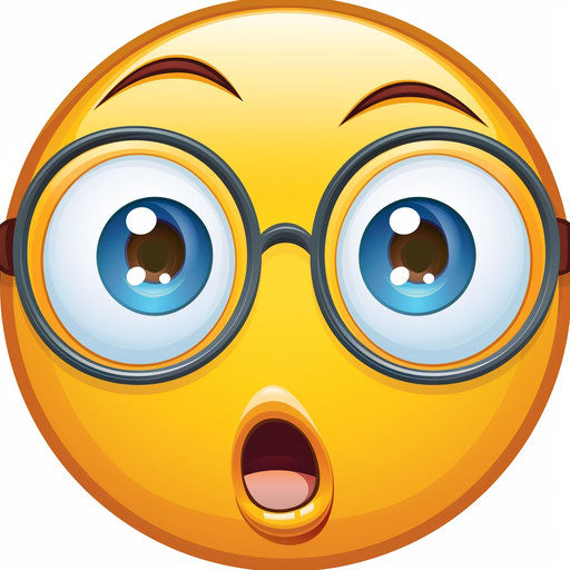 Yellow face with blue eyes: surprise and confusion – IMAGELLA