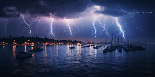 Lightning over water on a high top – IMAGELLA