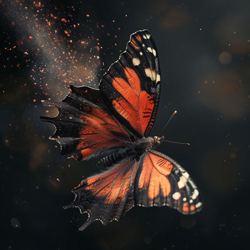 Butterfly in flight, in the style of Tim Flach – IMAGELLA