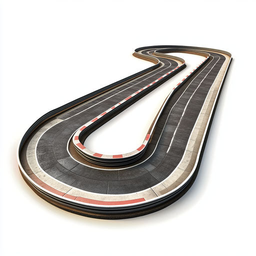 3D race track on flat white background – IMAGELLA