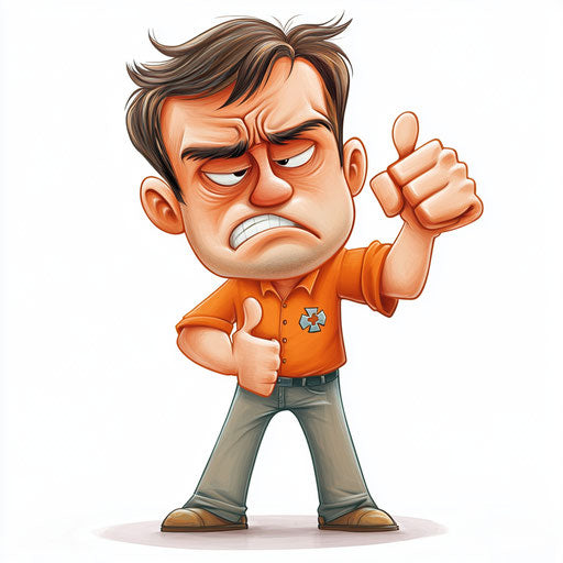Humorous caricature of an emergency clipart with human characteristics ...