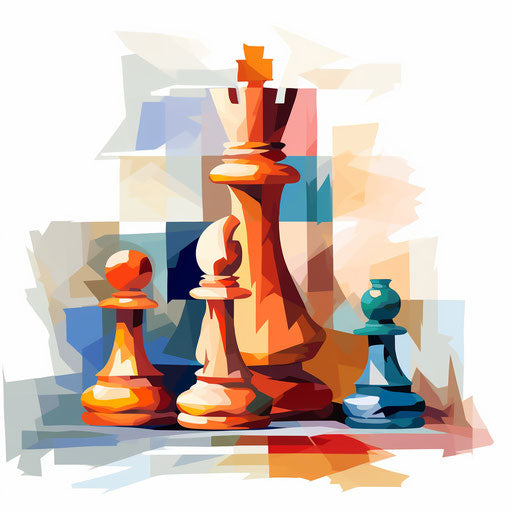 Impressionistic Art style chess clipart on white background – IMAGELLA