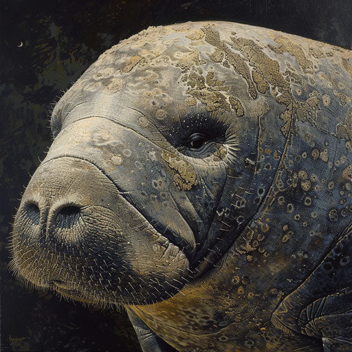 Manatee portrait with detailed skin textures – IMAGELLA