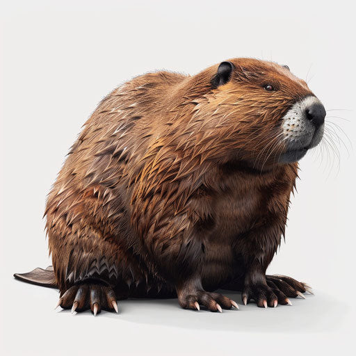 Realistic beaver clipart on white background – IMAGELLA