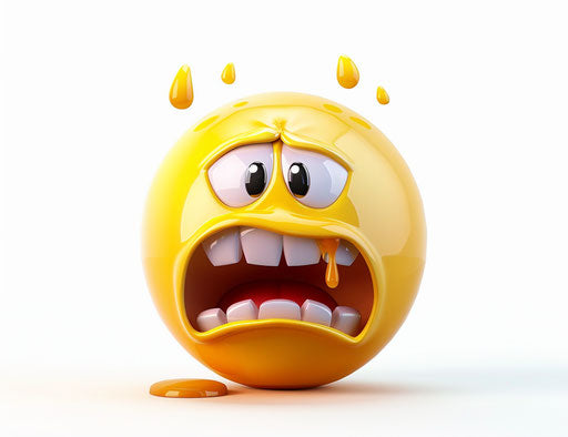 Exaggerated crying face with tears streaming, white background – IMAGELLA