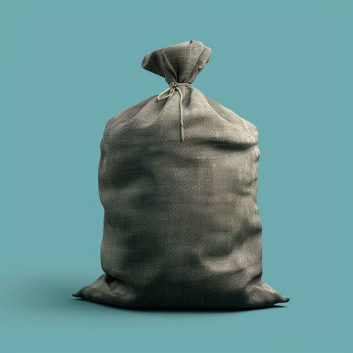 Realistic sack clipart on teal flat background – IMAGELLA