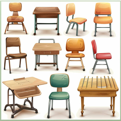 Realistic class clipart on a flat white background – IMAGELLA