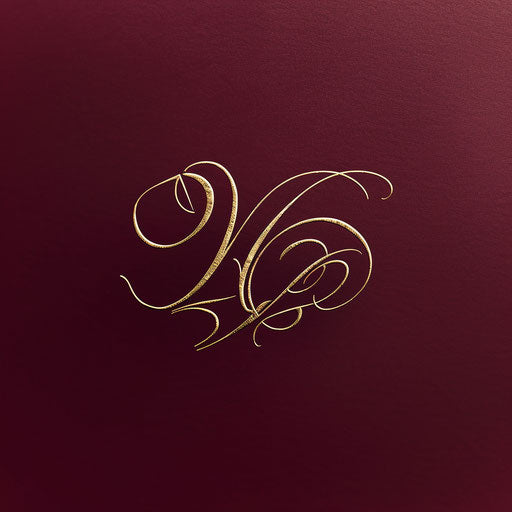 Elegant logo design with cursive font and rich burgundy backdrop – IMAGELLA