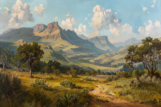 Transvaal Landscape, South Africa, The Veld, late 19th century ...