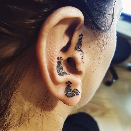Ear tattoos with hobbit footprints in Peter Jackson style – IMAGELLA