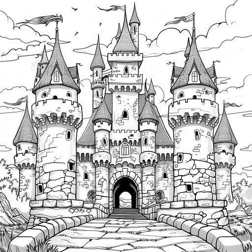 Humorous castle scene with comedic elements – IMAGELLA