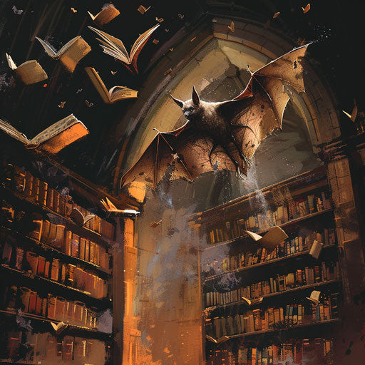 Bat in an old library – IMAGELLA