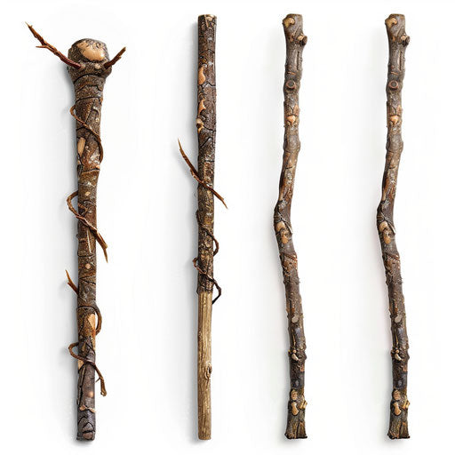 Realistic image of sticks on flat white background, with dynamic ...