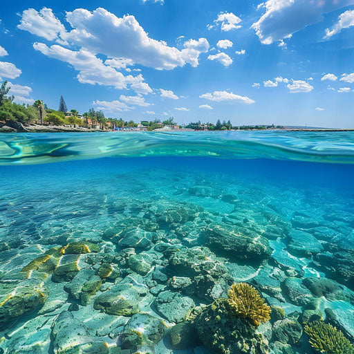 Nissi Beach, Cyprus with vibrant underwater coral reefs – IMAGELLA