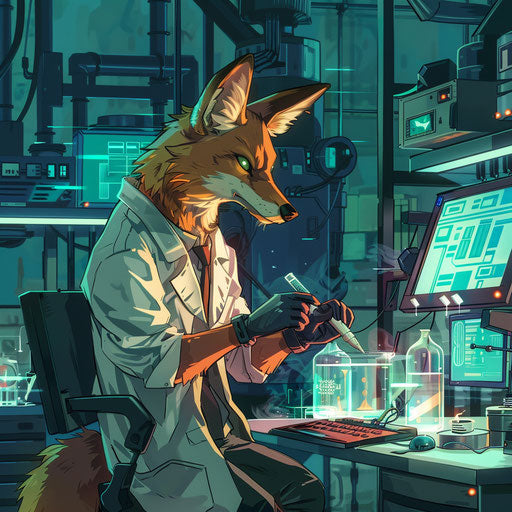 A coyote as a scientist in a high-tech lab – IMAGELLA