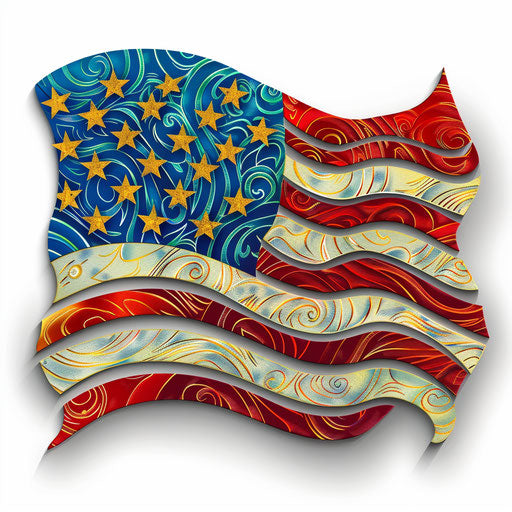 Realistic Veterans Day Clipart on Flat White Background, Vibrant Hues ...