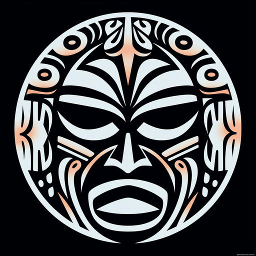 Tribal face sticker on white background – IMAGELLA