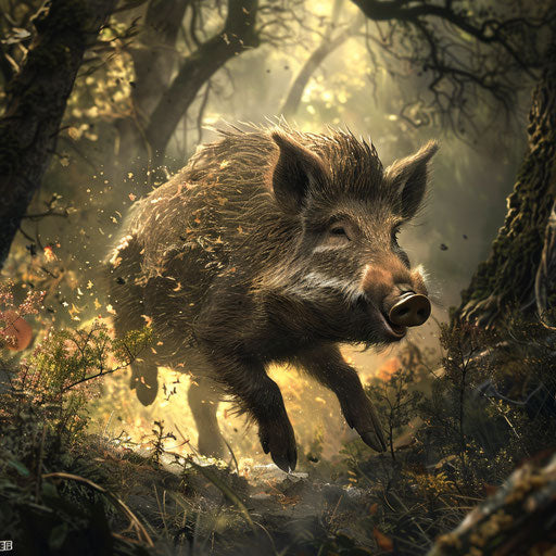 Wild boar charging through the underbrush – IMAGELLA