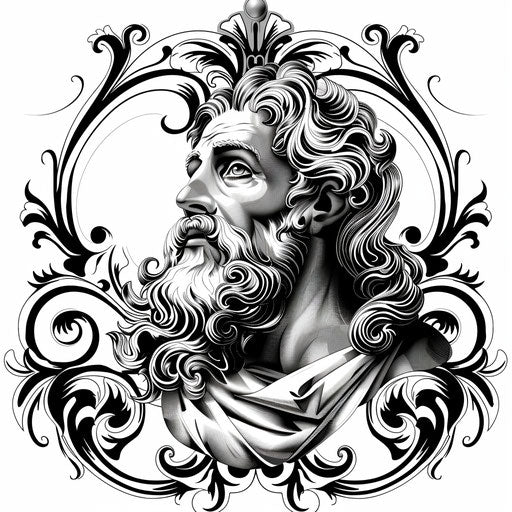 Flat classical style tattoo sketch of the Beatitudes – IMAGELLA