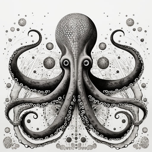 Octopus in whimsical pointillism style – IMAGELLA