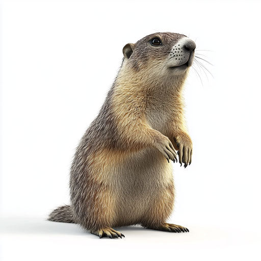 3D groundhog on flat white background – IMAGELLA