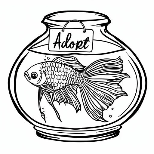 Fish in a bowl with adoption sign – IMAGELLA